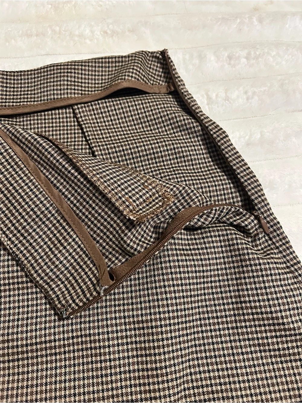 a new day | Skirts | A New Day Brown Houndstooth Mini Skirt | Poshmark